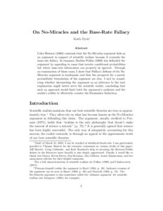 On No-Miracles and the Base-Rate Fallacy - PhilSci-Archive